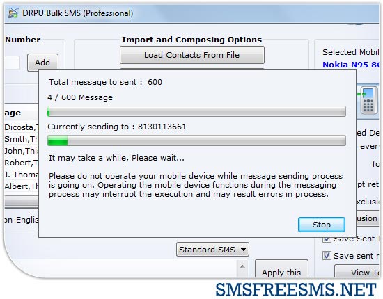 SMS software – Professional screenshots Windows GSM mobile text message ...